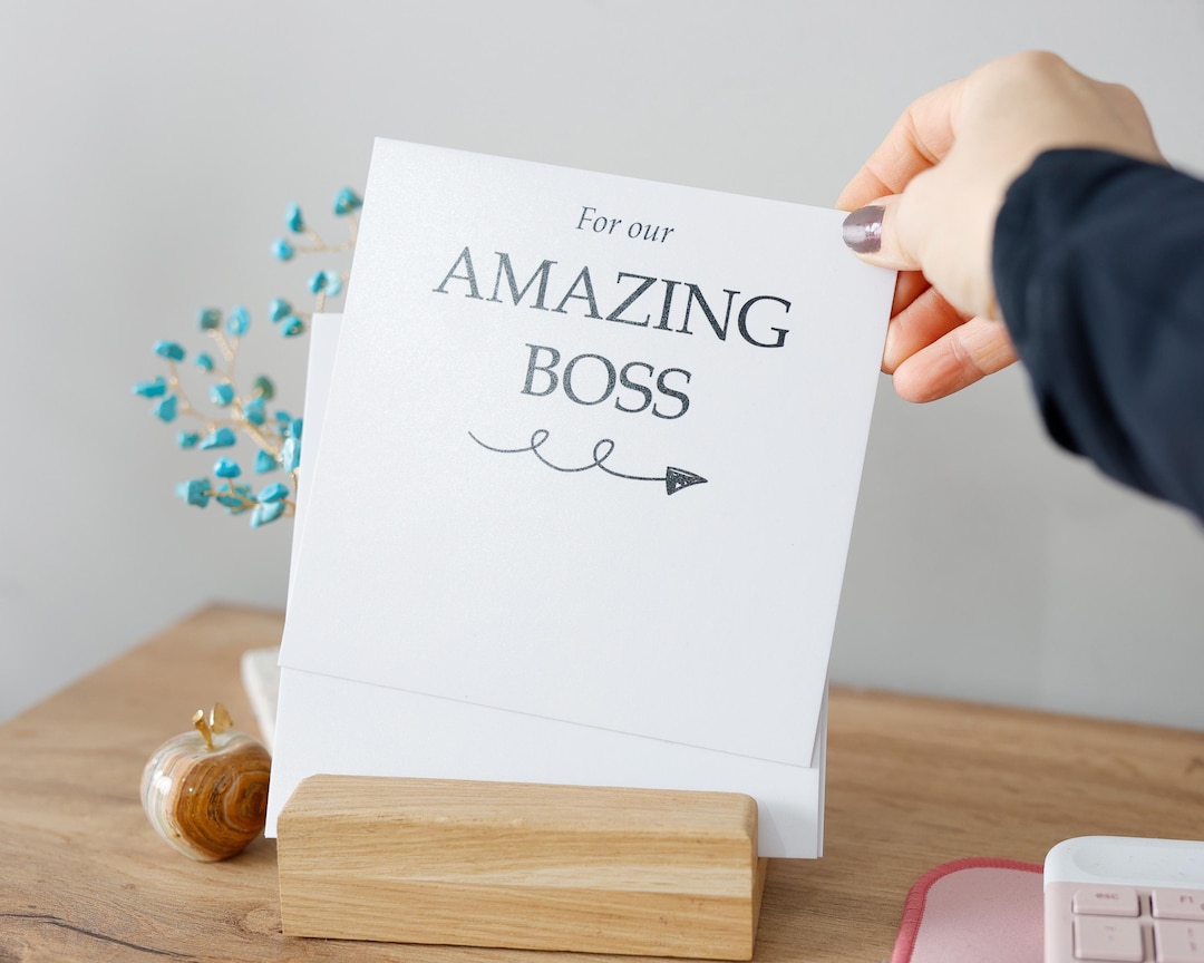 Unique Boss Gift Idea Best Boss Cards Boss Appreciation Cards Premium ...