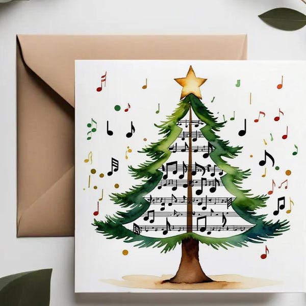 Musical Christmas Cards - Etsy