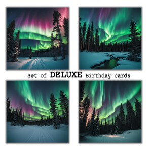Aurora Borealis Greeting Cards: Northern Lights, Christmas, Deluxe (set ...