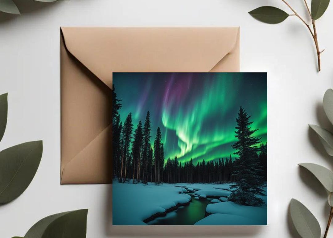 Northern Lights Greeting Card | Aurora Borealis Greeting Cards ...