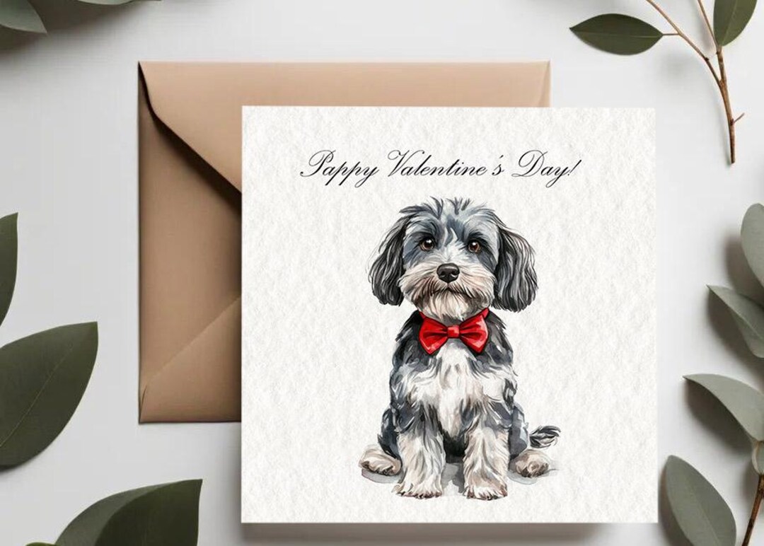 Puppy Dog Valentine's Day Card Set | Photographic Paper, Kraft Envelope ...