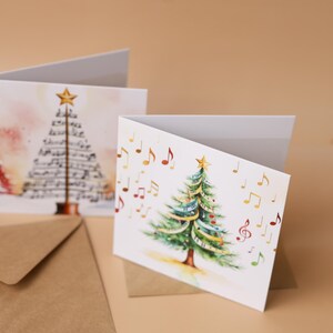 Singer Christmas Card | Musical Notes Greeting Card | Choir Note Card ...