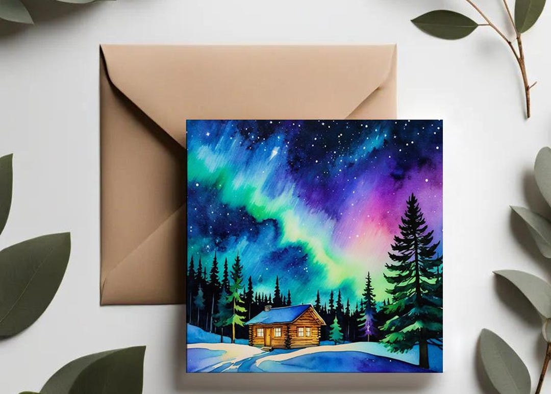 Aurora Borealis Greeting Cards | Northern Lights Greeting Card ...