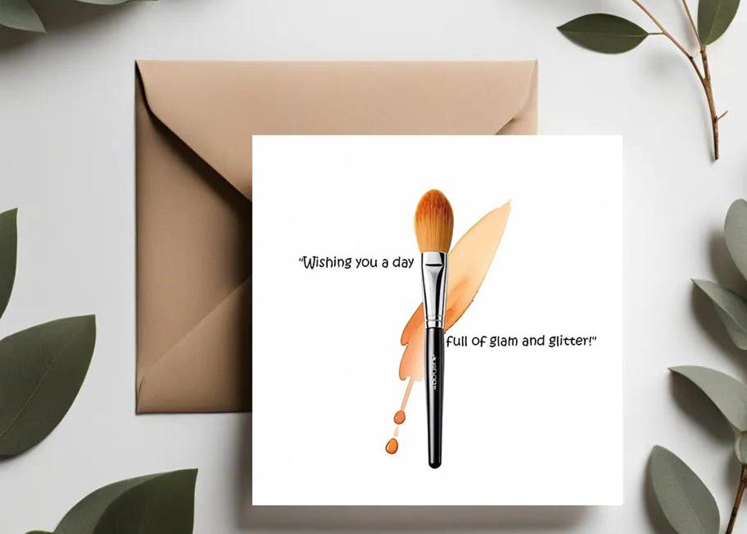 Makeup Artist Birthday Card | Glam and Glitter Funny Birthday Card ...