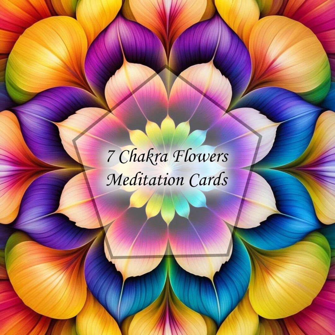 Chakra Meditation Cards: Flower of Life Set (5.9x5.9 Inch) - Etsy