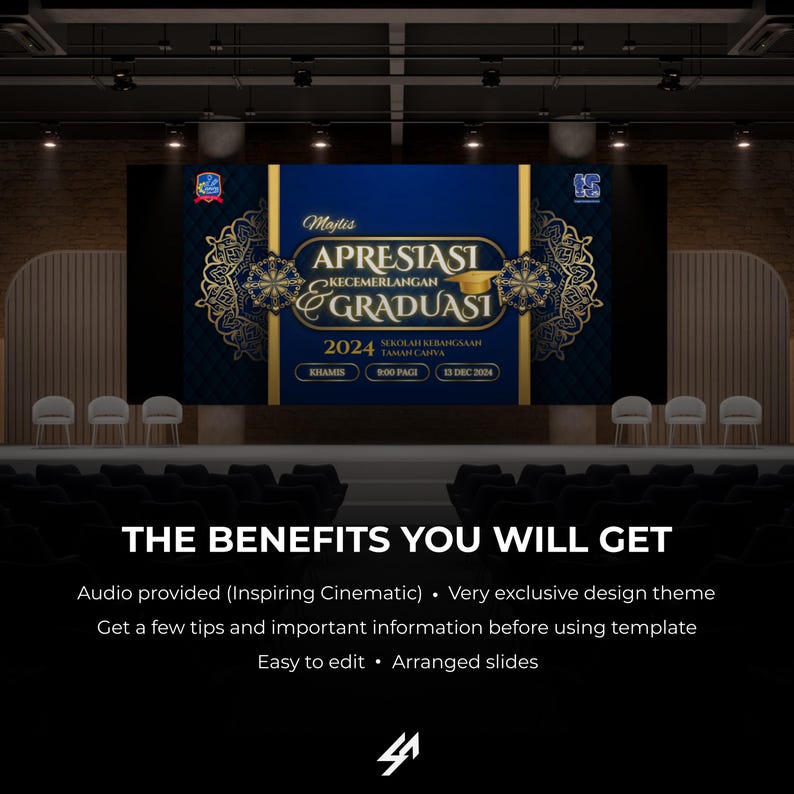 Blue Graduation, Canva Template, School Program, Graduation Day ...