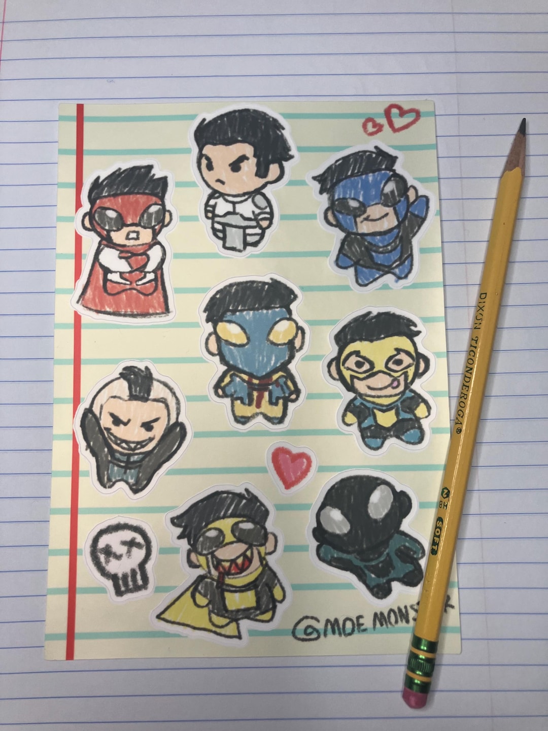 Invincible Variants Doodle Sticker Sheet (in Stock!) - Etsy Canada