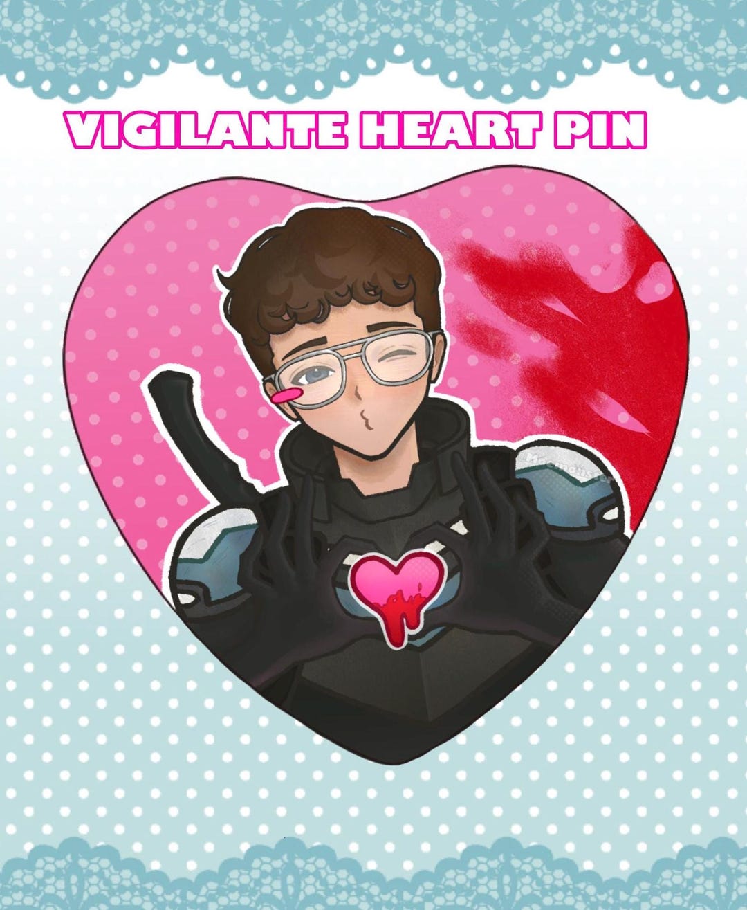 Vigilante / Adrian Chase Heart Pin [PRE-ORDER] - Etsy