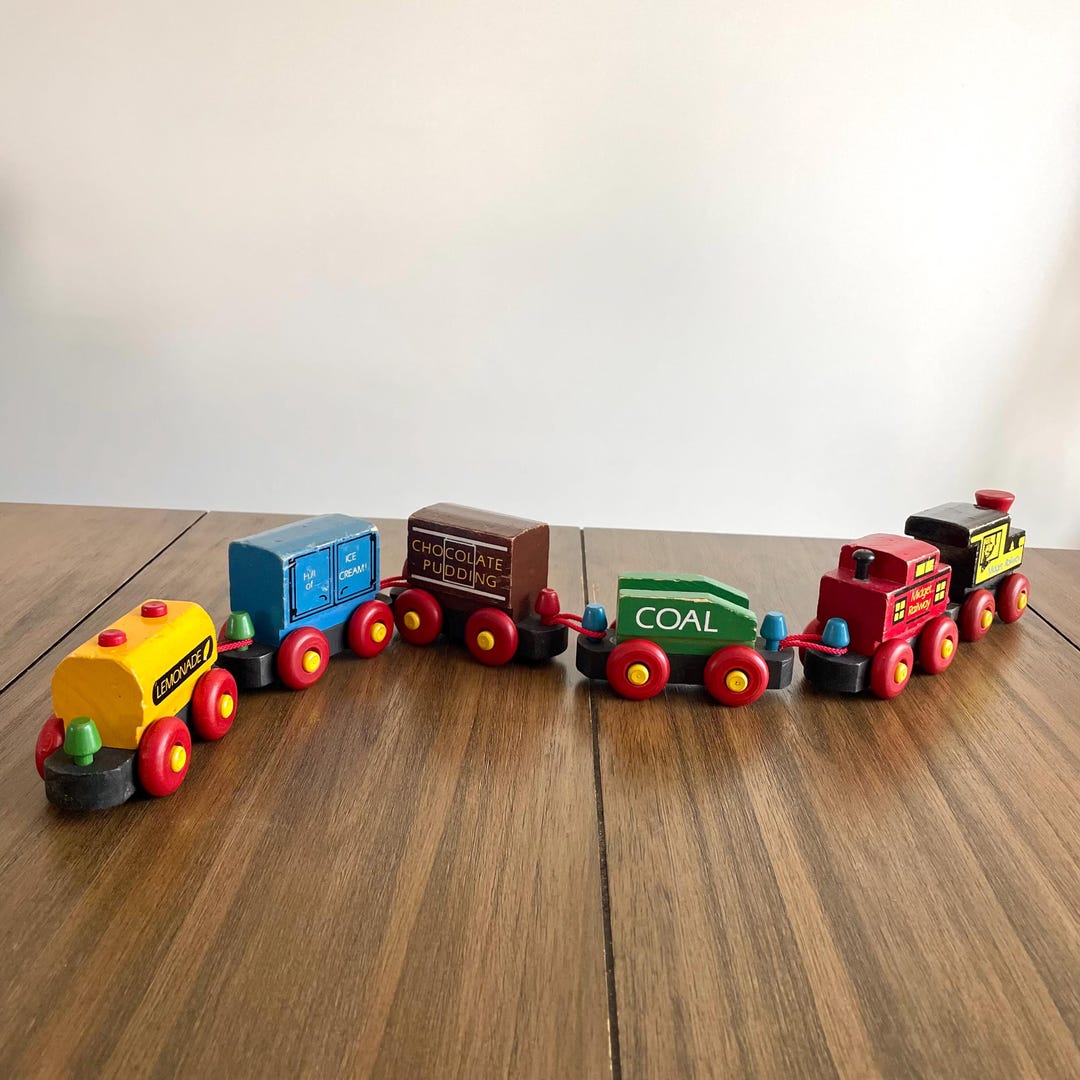 Vintage Toy Train. Montgomery Schoolhouse Inc. Vermont. Wooden Toy ...
