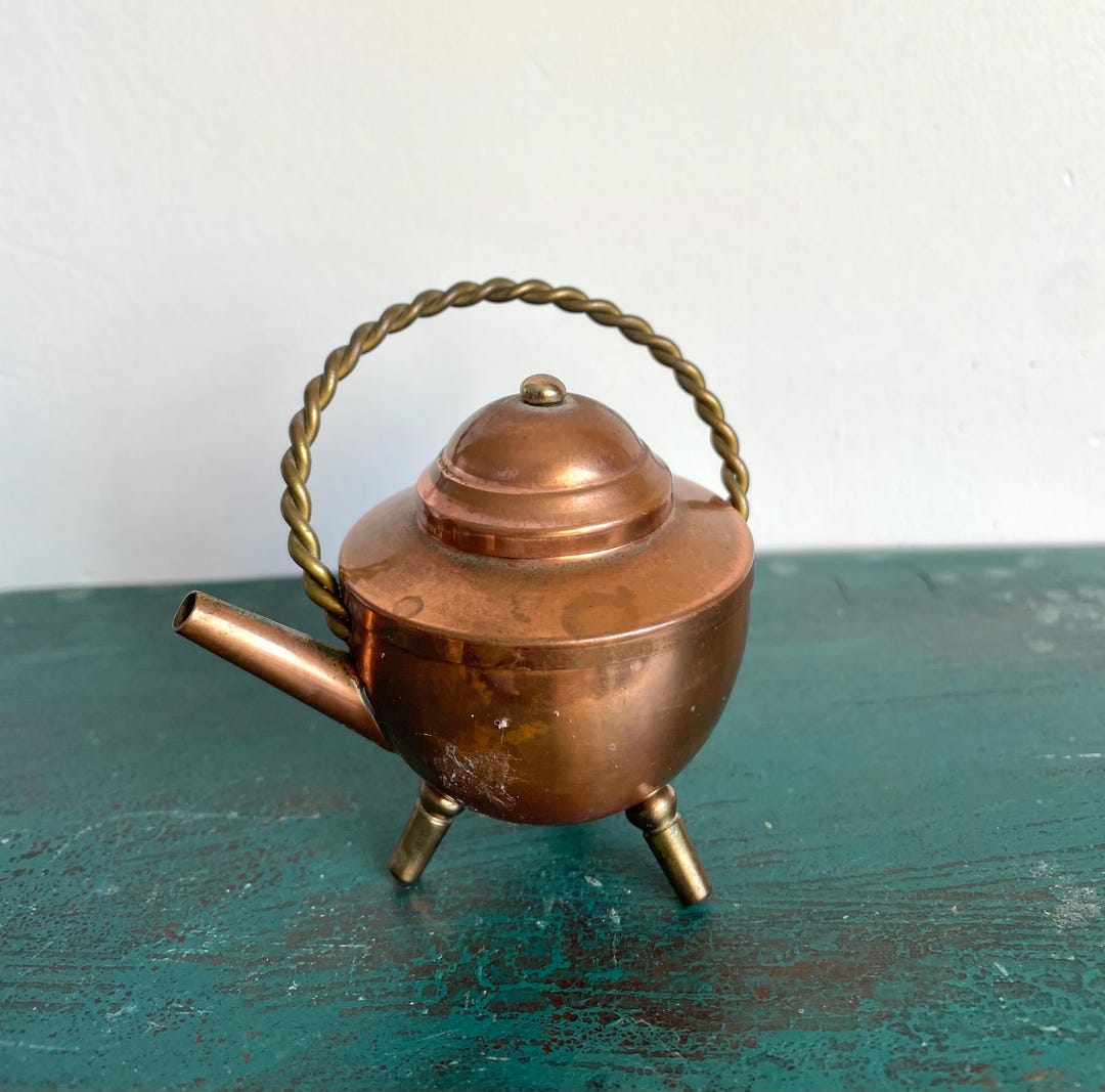 Small Vintage Copper Kettle. Miniature Teapot. Vintage Gift. Retro Home ...
