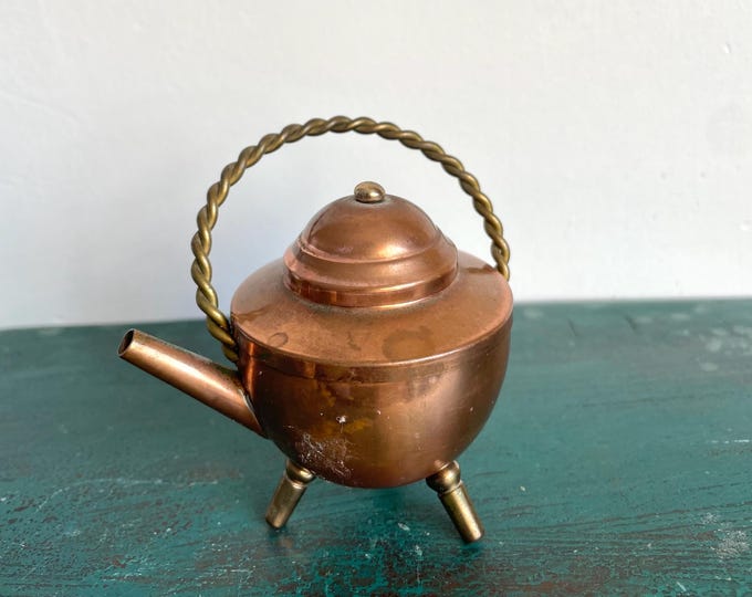 Small Vintage Copper Kettle. Miniature Teapot. Vintage Gift. Retro Home ...