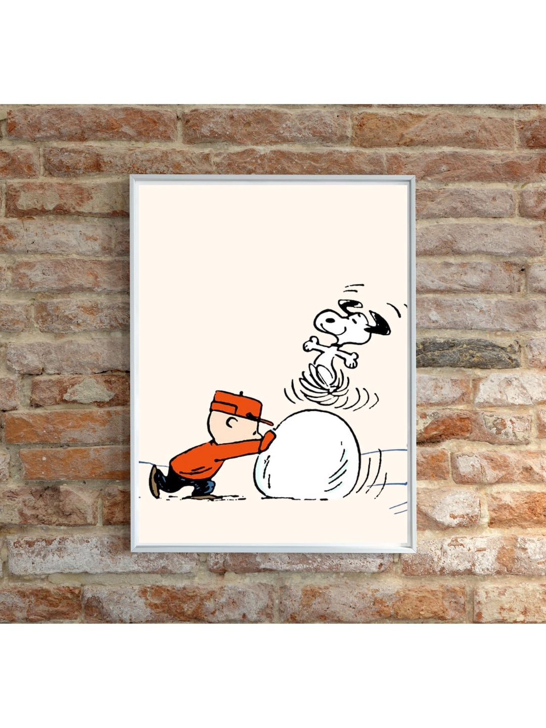 Charlie Brown and Snoopy Christmas/winter Picture - Etsy