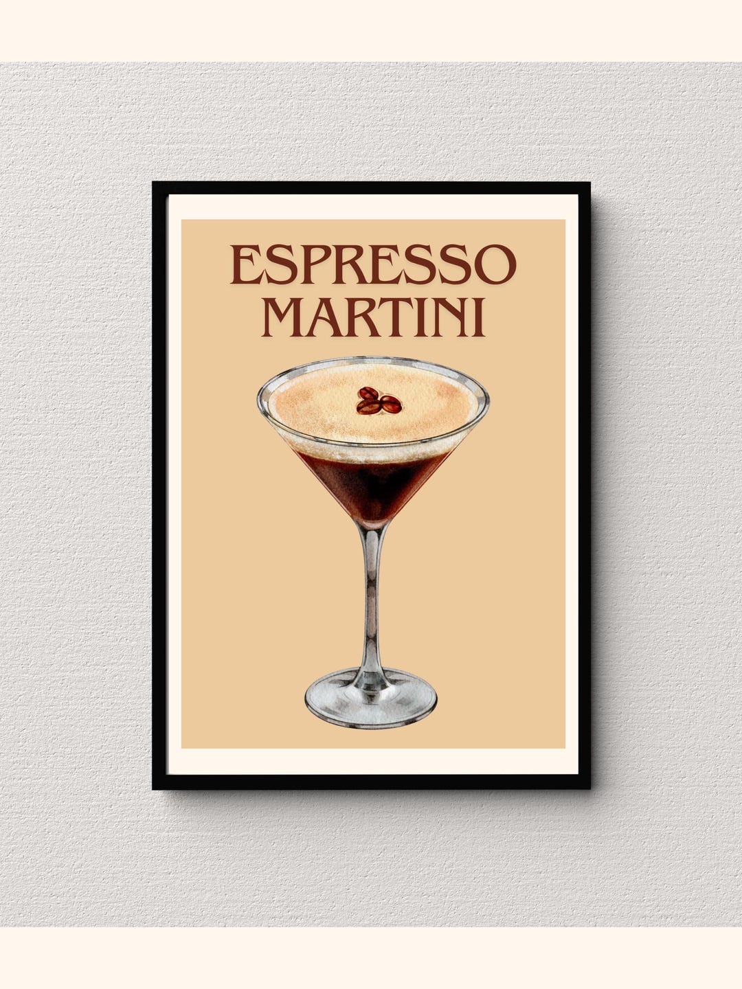 Espresso Martini INSTANT DOWNLOAD Wall Art, Cocktail Decor, Bar Cart ...