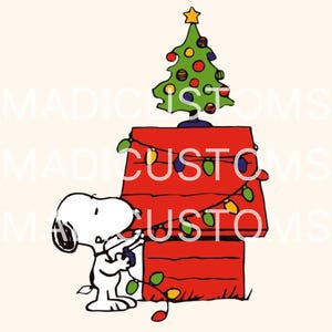 Snoopy Christmas Picture - Etsy