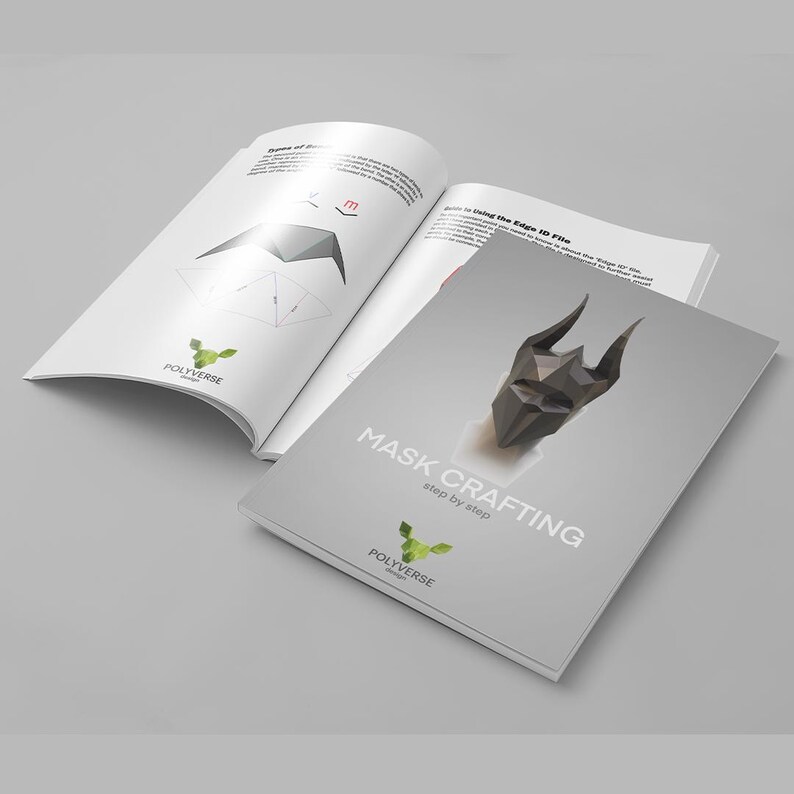 Polygon Human Face Mask, 3D Papercraft Mask Template, Low Poly Paper ...