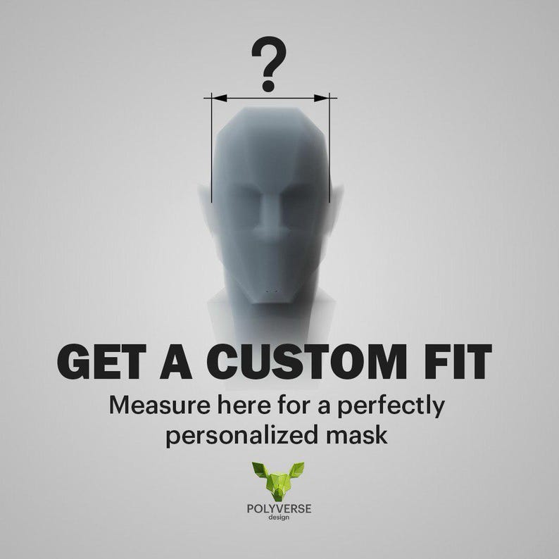 Polygon Human Face Mask, 3D Papercraft Mask Template, Low Poly Paper ...