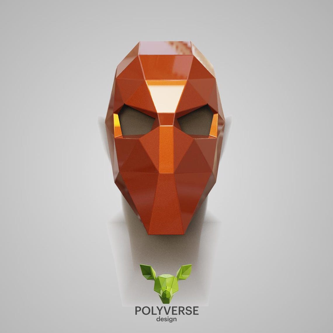 Polygon Human Face Mask, 3D Papercraft Mask Template, Low Poly Paper Mask, Unique Halloween ...