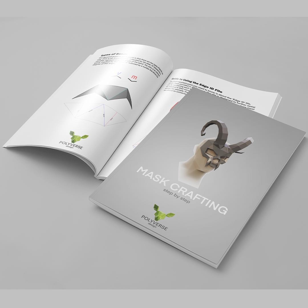 Polygon Human Face Mask, 3D Papercraft Mask Template, Low Poly Paper ...