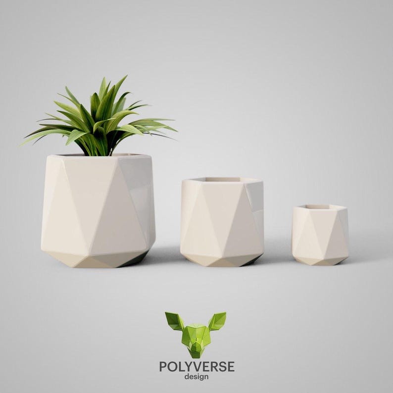 DIY Low Poly Pot: Metal & Paper Art (DXF, PDO) - Etsy