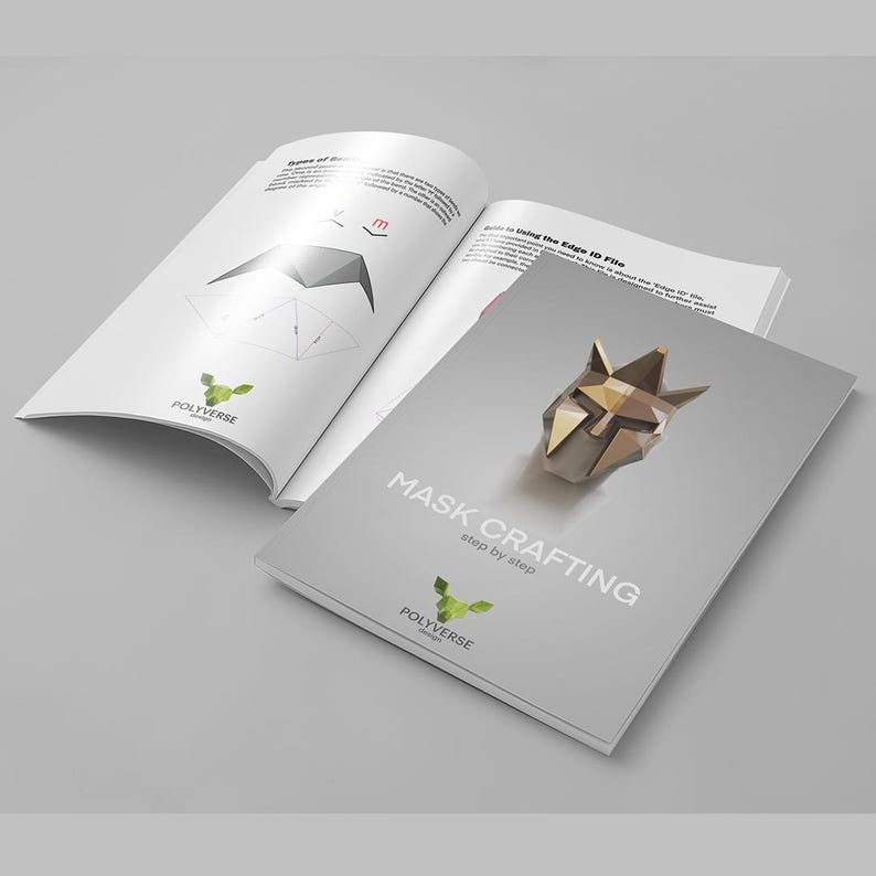 Polygon Human Face Mask, 3D Papercraft Mask Template, Low Poly Paper ...