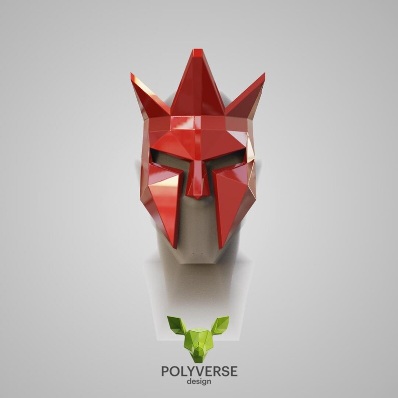 Polygon Human Face Mask, 3D Papercraft Mask Template, Low Poly Paper ...