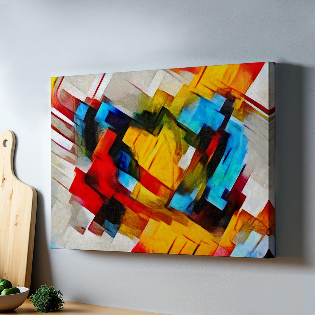 Picasso Style Abstract Oil Painting Look Decorative Canvas ...