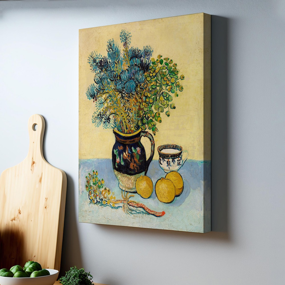 Vincent Van Gogh Still Life With Majolica Pitcher and Wildflowers ...