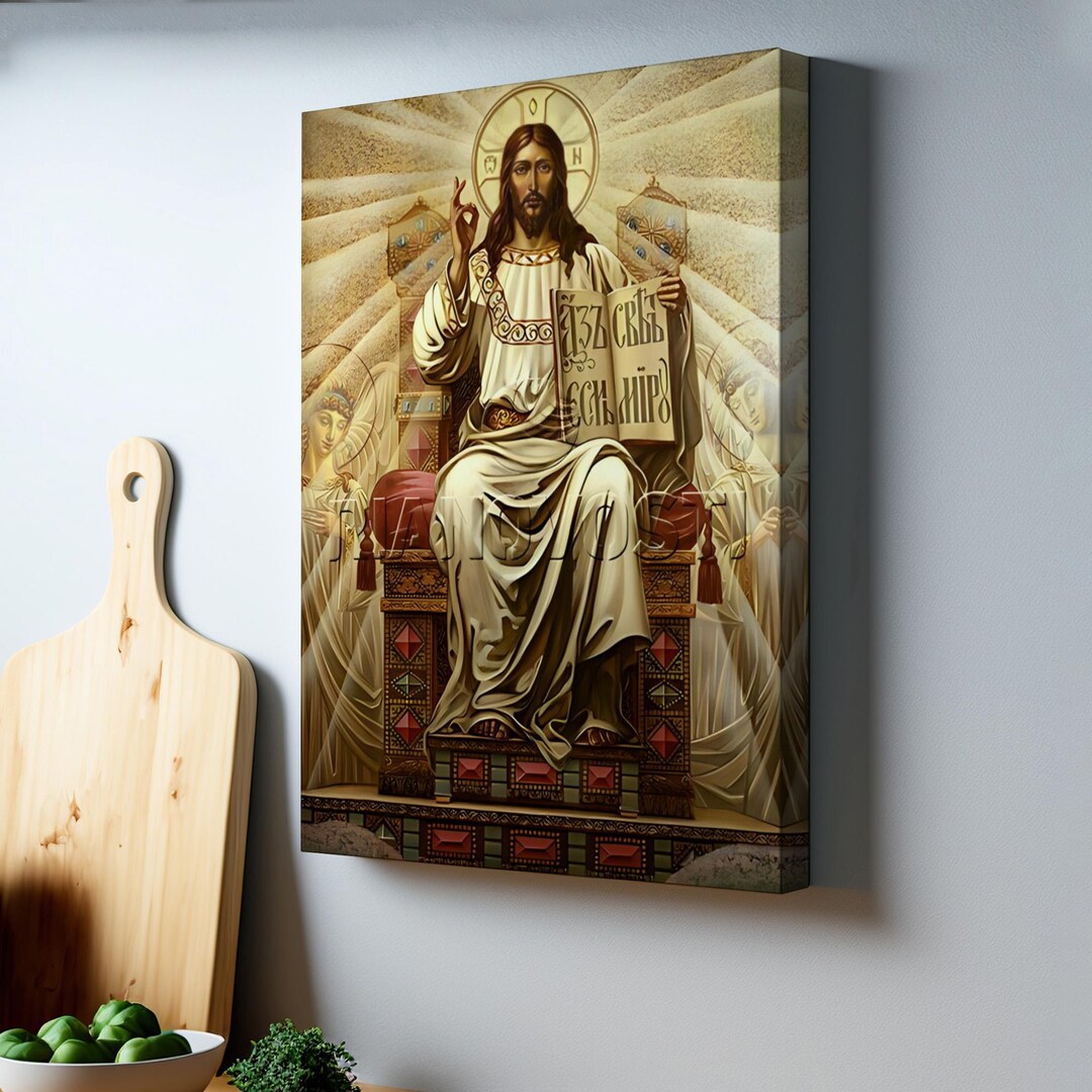 Painting of Jesus Christ, Long Live Christ the King, Canvas Wall Art ...