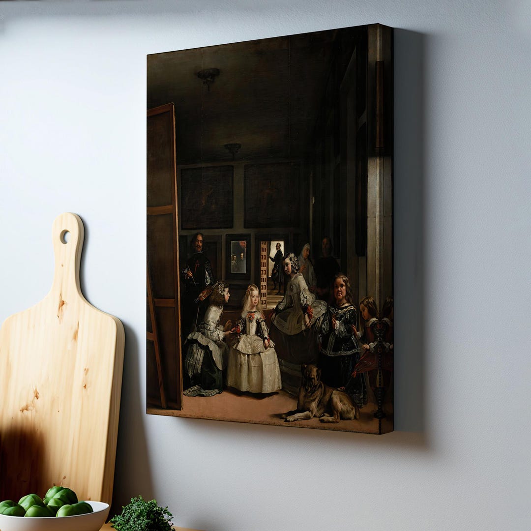 Diego Velázquez - Las Meninas, Modern Canvas Wall Decor, Framed Canvas ...