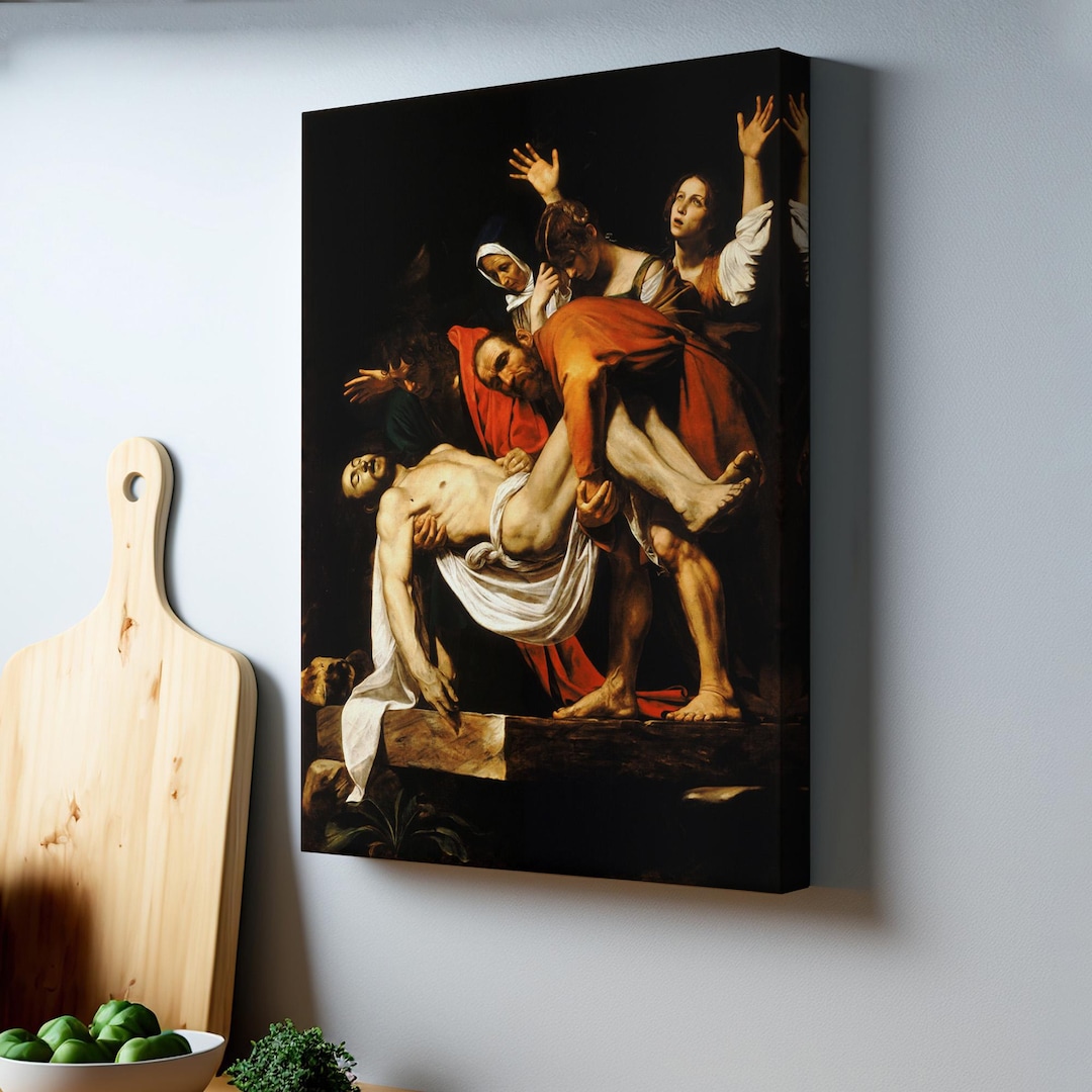 Caravaggio the Entombment of Christ, Canvas Room Decor, Large Wall ...