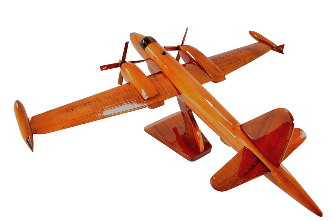 Handcrafted Neptune Wood Replica Airplane beautiful All-wood Display ...