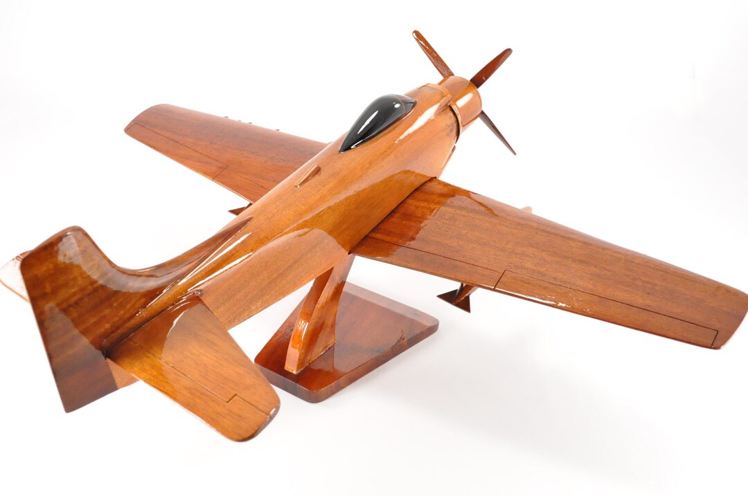 Handcrafted A-1 Sky Raider Wood Replica Airplane beautiful All-wood ...