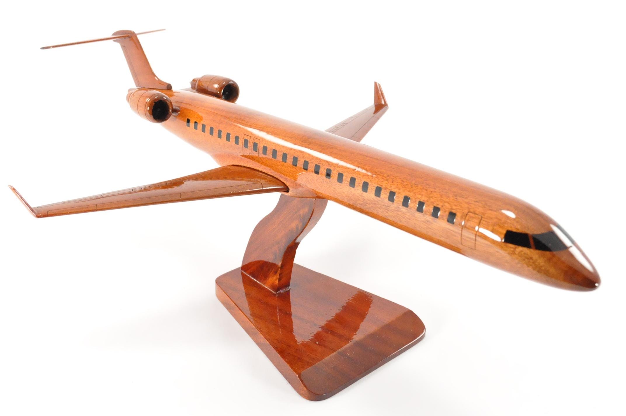 Handcrafted Bombardier CRJ 900 Wood Replica Airplane beautiful All-wood ...