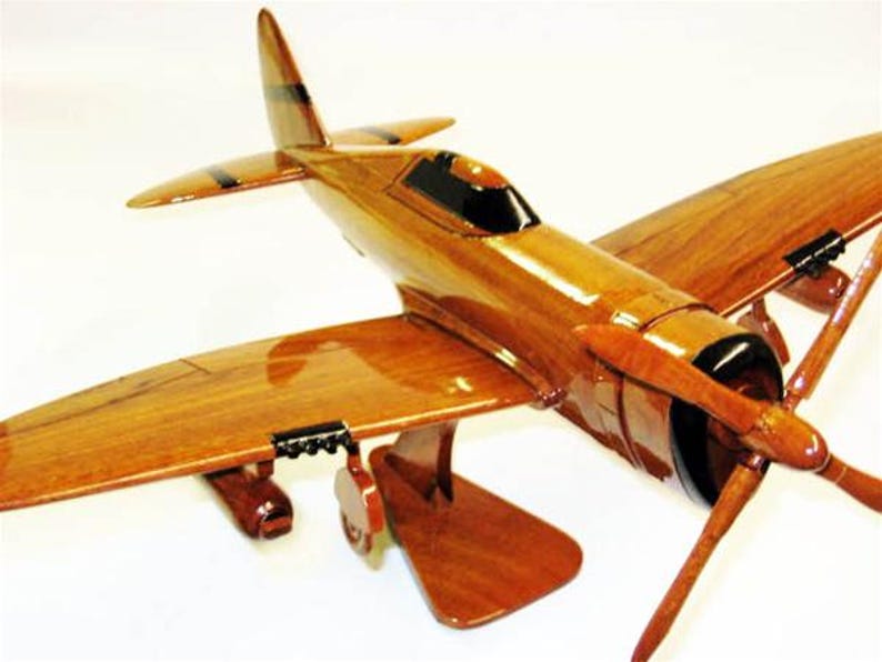 Handcrafted P-47 Thunderbolt Razorback Wood Replica Airplane beautiful ...