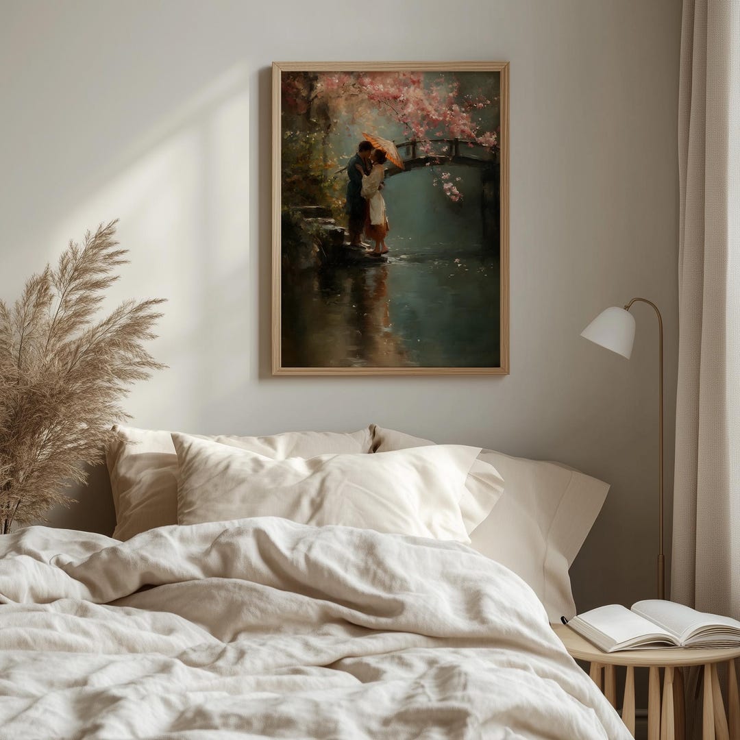 Impressionist Romantic Couple by Water - Dreamy Vintage Valentine ...