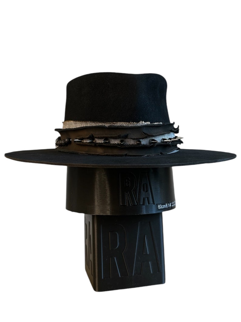 SKULL - Black - Western Weight (230g) Fur Felt Fedora - HATKAS - Etsy