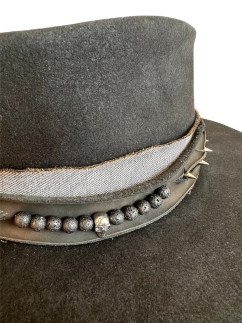 SKULL - Black - Western Weight (230g) Fur Felt Fedora - HATKAS - Etsy
