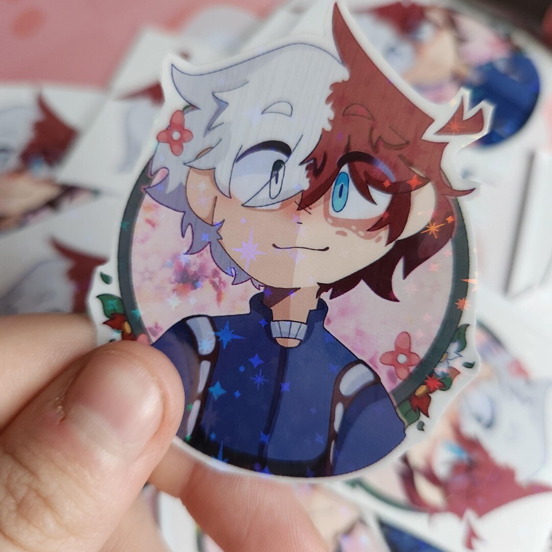 MHA Shoto Todoroki Holo Stickers - Etsy