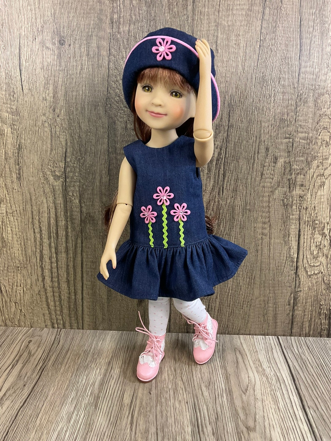 Fits Ruby Red Welliewishers Dolls Dress Hat Stockings Handmade - Etsy