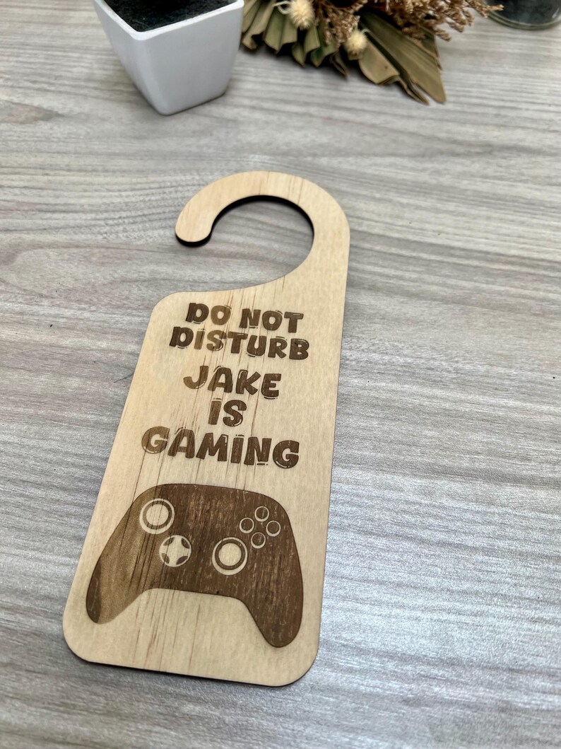 Customizable “do Not Disturb” Gaming Door Sign - Personalized Laser ...