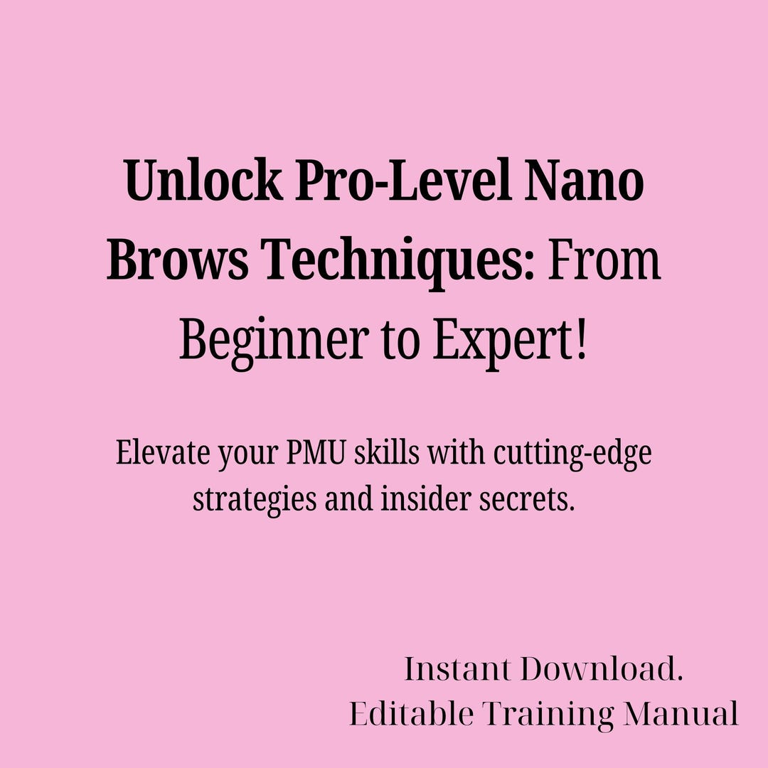 Nano Brows Training Manual, Nano Stroke Pattern, Nano Brow Pattern ...