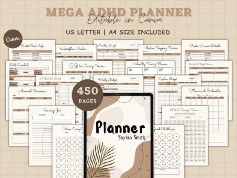 ADHD Planner|digital Planner , Adhd Planner for Adults , Printable ...