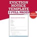Editable Eviction Notice Template – Professional & Customizable Notice ...