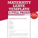 Editable Maternity Leave Letter Template – Professional & Easy to ...