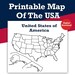 Printable USA Map Outline – Educational Classroom Map, 50 States ...