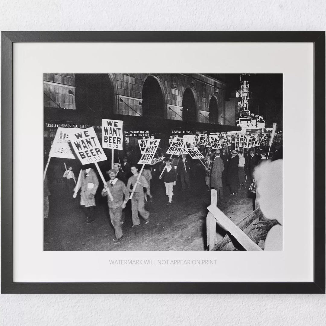 We Want Beer - Prohibition 1920s Funny Bar Drinking 1900s | Wall Art ...
