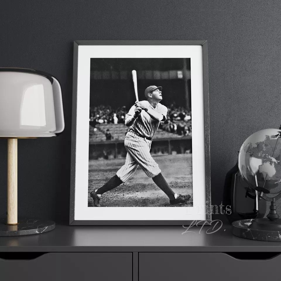 Babe Ruth Home Run Premium Art Print Wall Art Poster Print Iconic ...