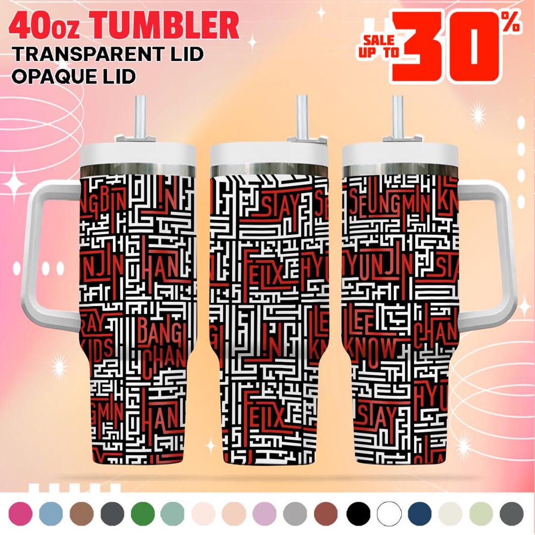 Straykids Maze Tumbler 40oz, SKZ Gift, SKZOO Design, Kpop Merch ...