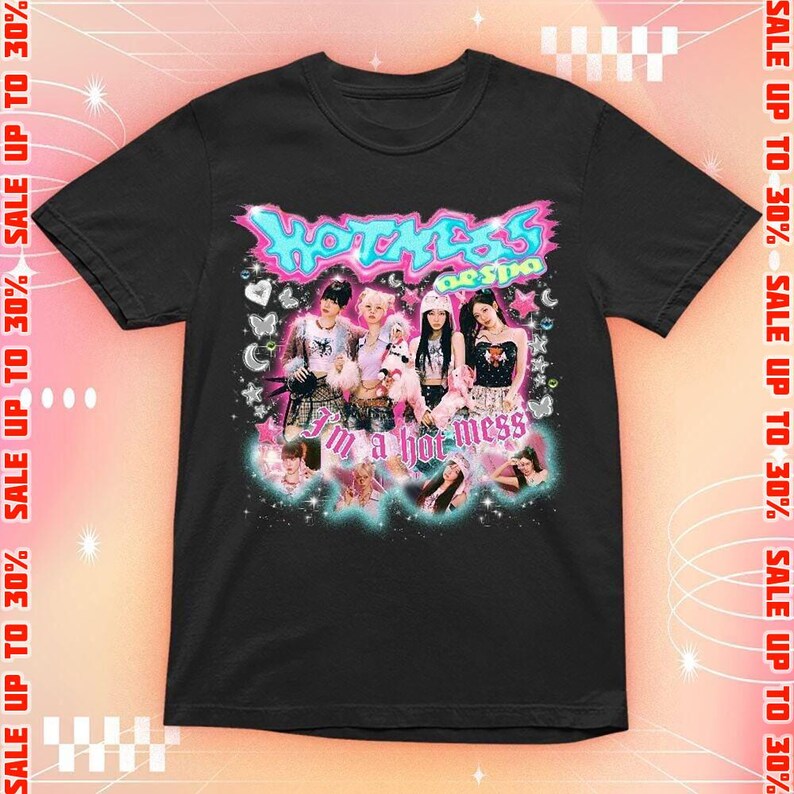 Aespa Hot Mess Album Kpop Fanmade Comfort Colors T-shirt / Aesthetic ...