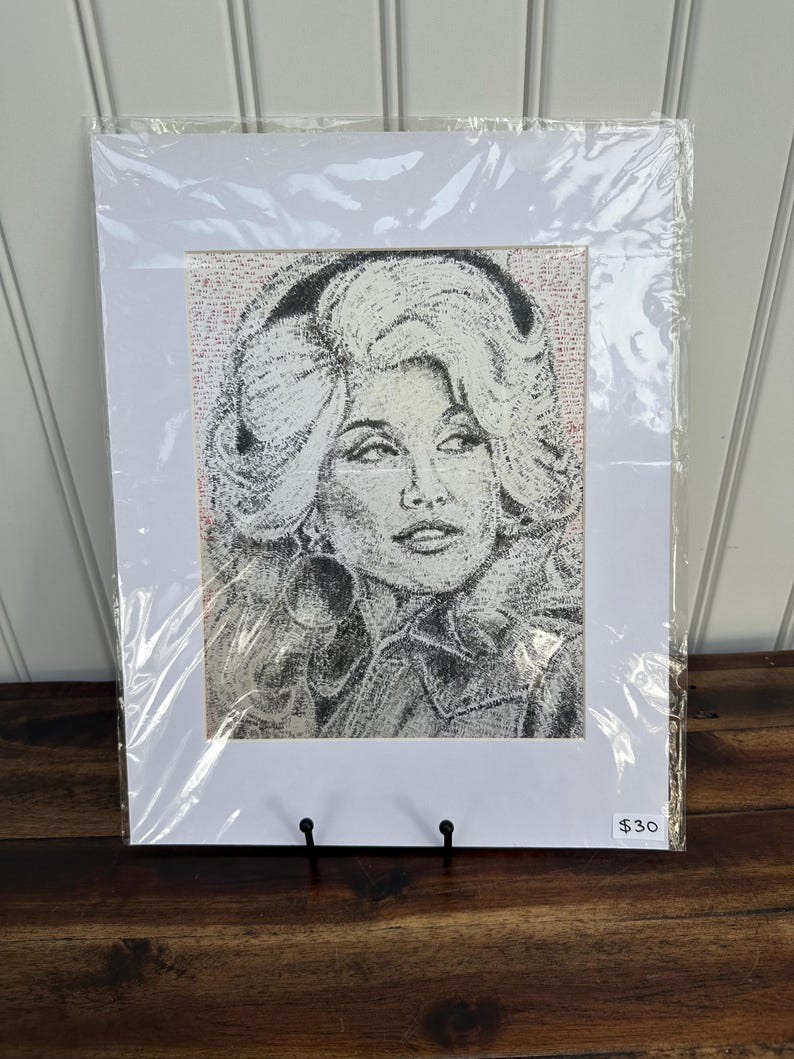 Dolly Parton Portrait Print: Vintage Date Stamp Art - Etsy